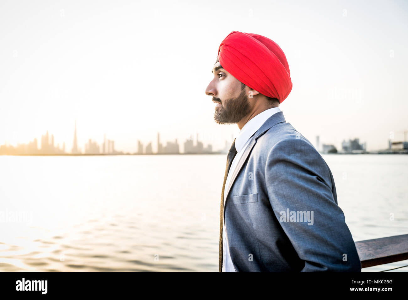 Punjabi businessman portrait outdoors - Hindi man wearing formal ...