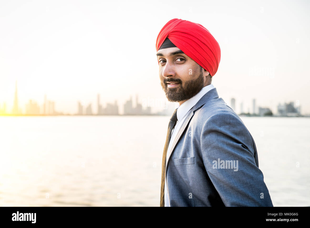 Punjabi businessman portrait outdoors - Hindi man wearing formal ...