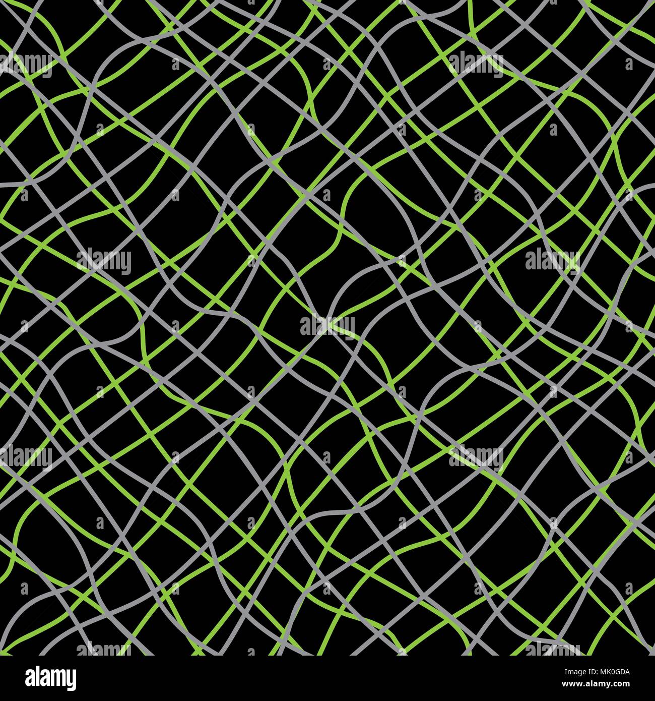 Abstract confusing lines dark seamless pattern. Vector illustration ...