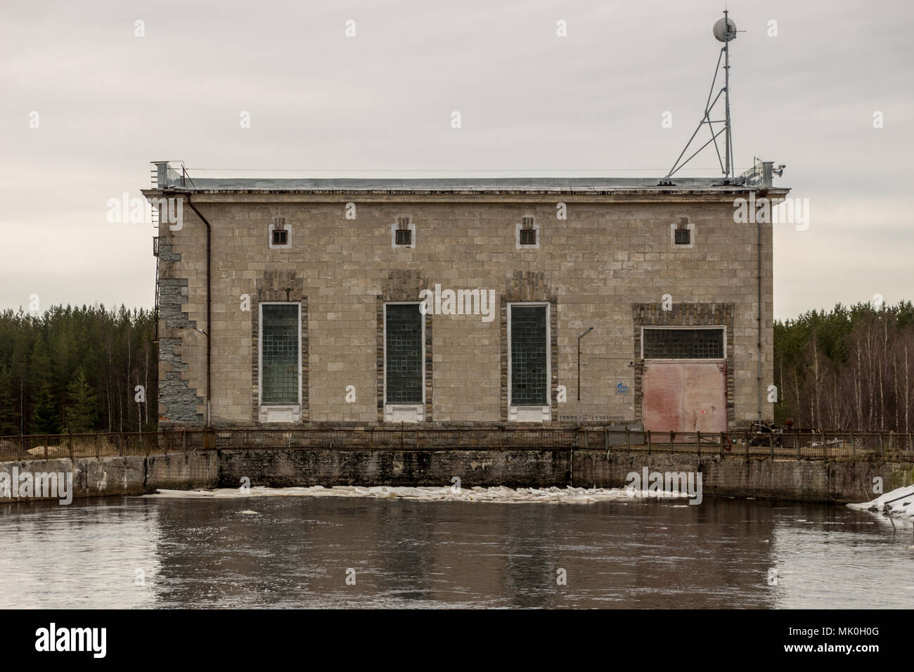 Building of hydroelectric power station Stock Photo - Alamy