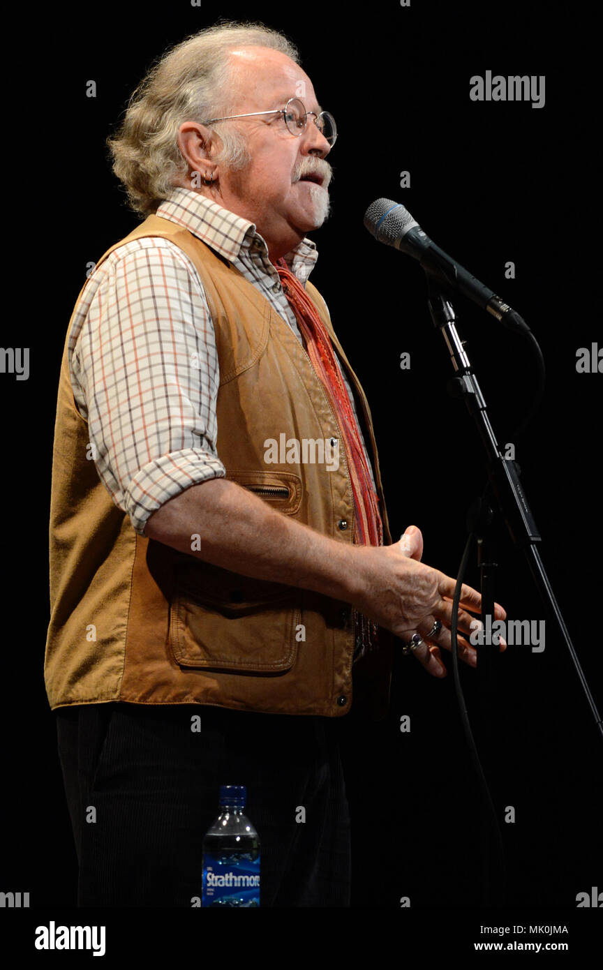 Mike Harding singer songwriter comedian onstage at Mareel Shetland ...