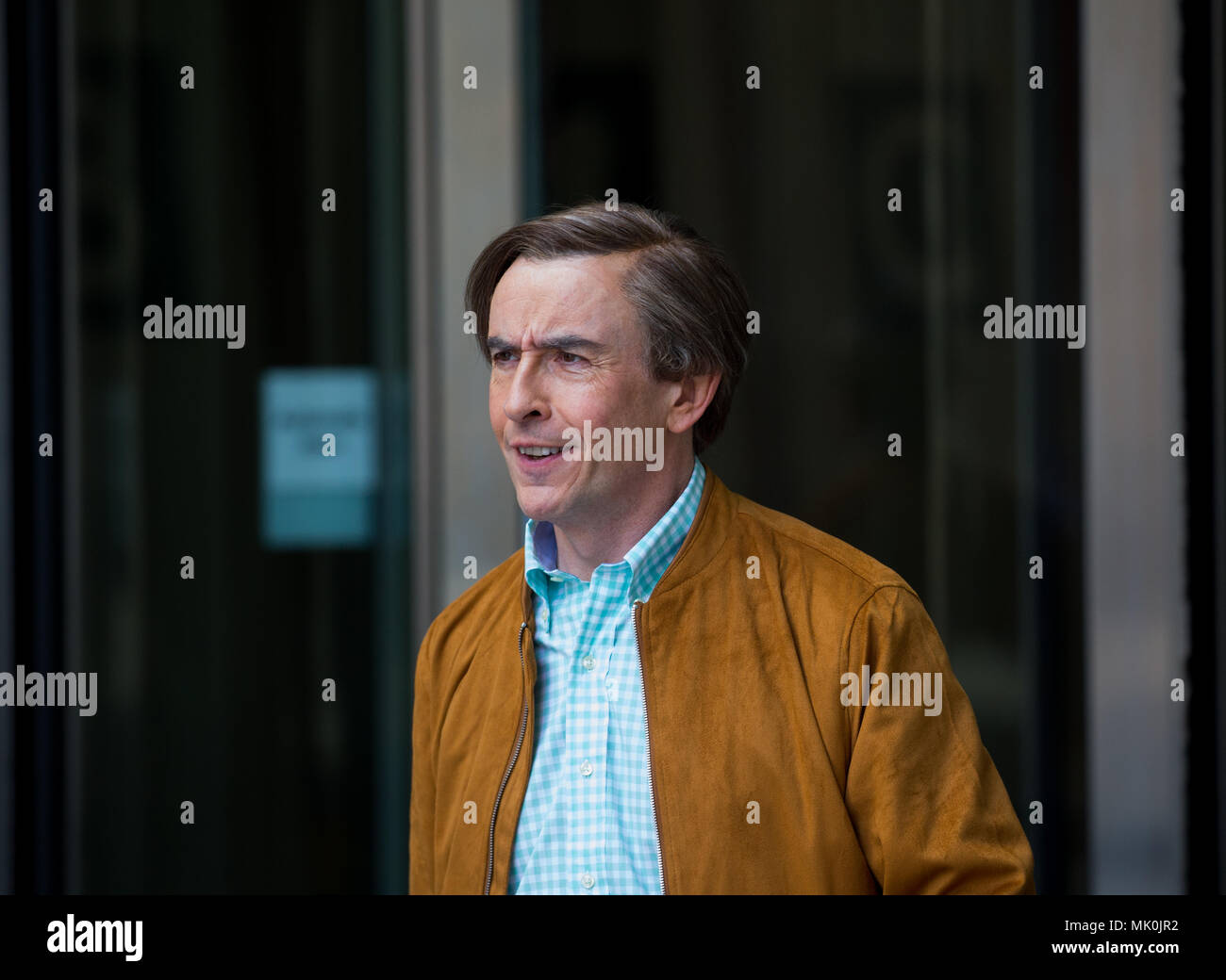 Filming of Alan Partridge, played by actor Steve Coogan, a parody of ...