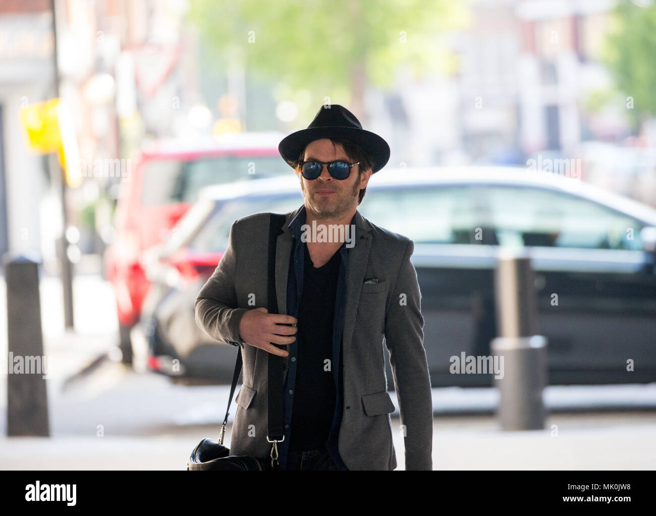 Musician and singer-songwriter, Gareth 'Gaz' Coombes arrives at the BBC ...