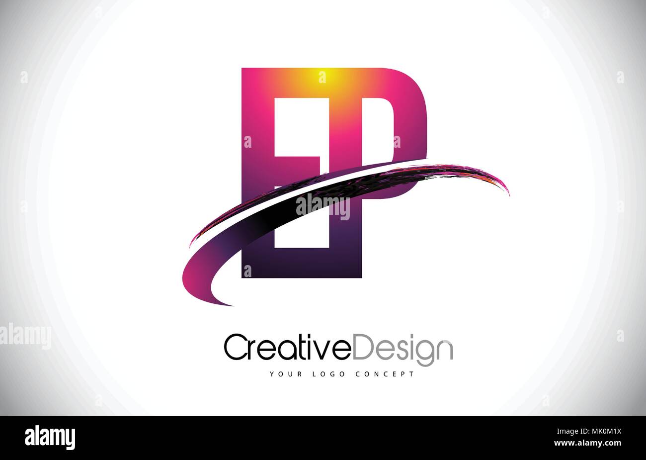 EP E P Purple Letter Logo with Swoosh Design. Creative Magenta Modern ... EP E P Purple Letter Logo with Swoosh Design. Creative Magenta Modern ...