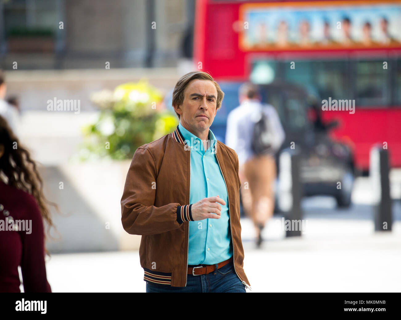 Filming of Alan Partridge, played by actor Steve Coogan, a parody of ...