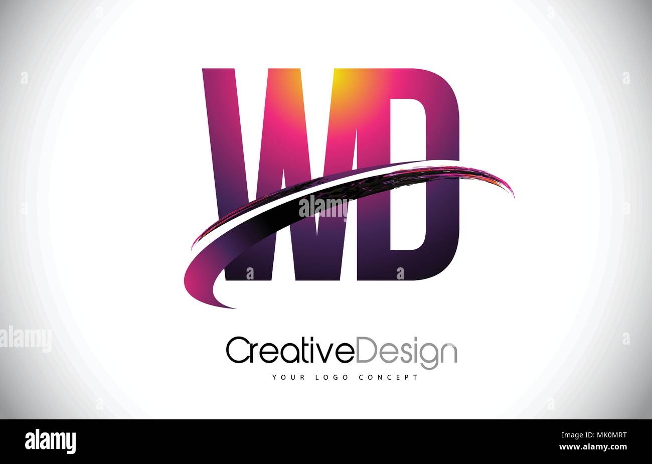 W d logo design Stock Vector Images - Alamy