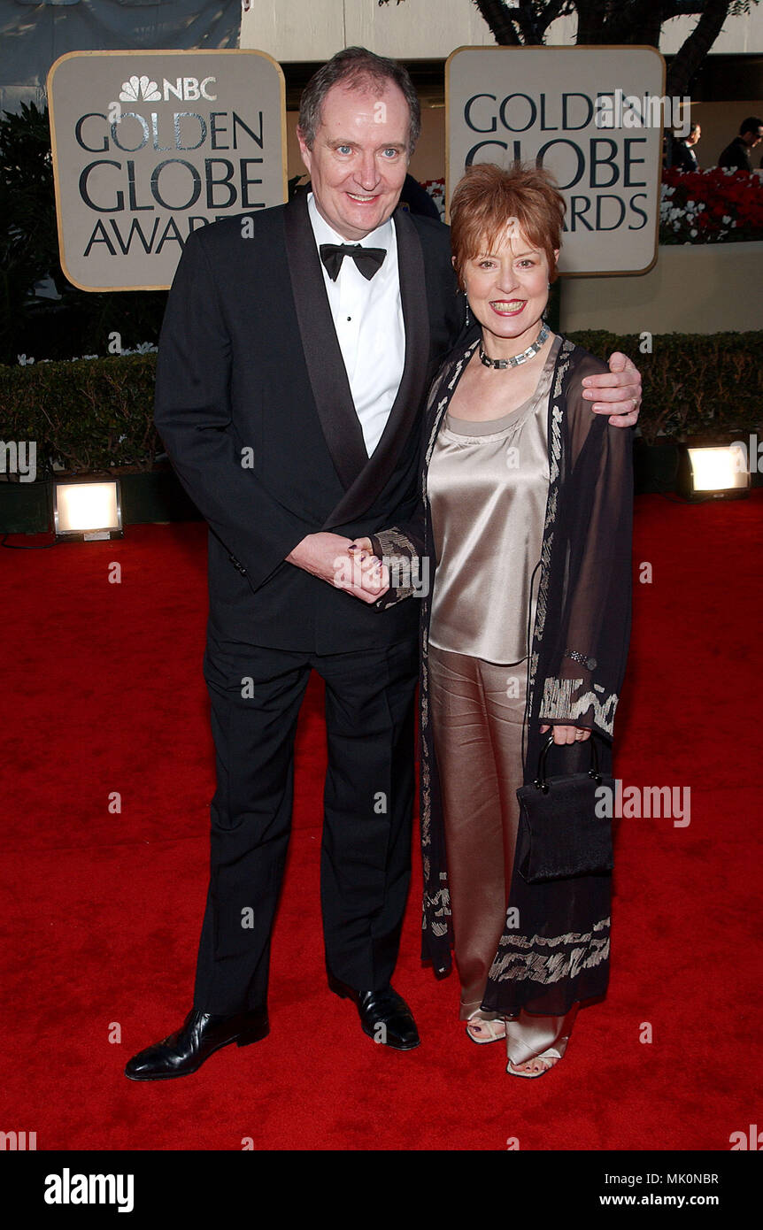 Jim Broadband and wife arrives at the 59th Golden Globes Awards at the ...
