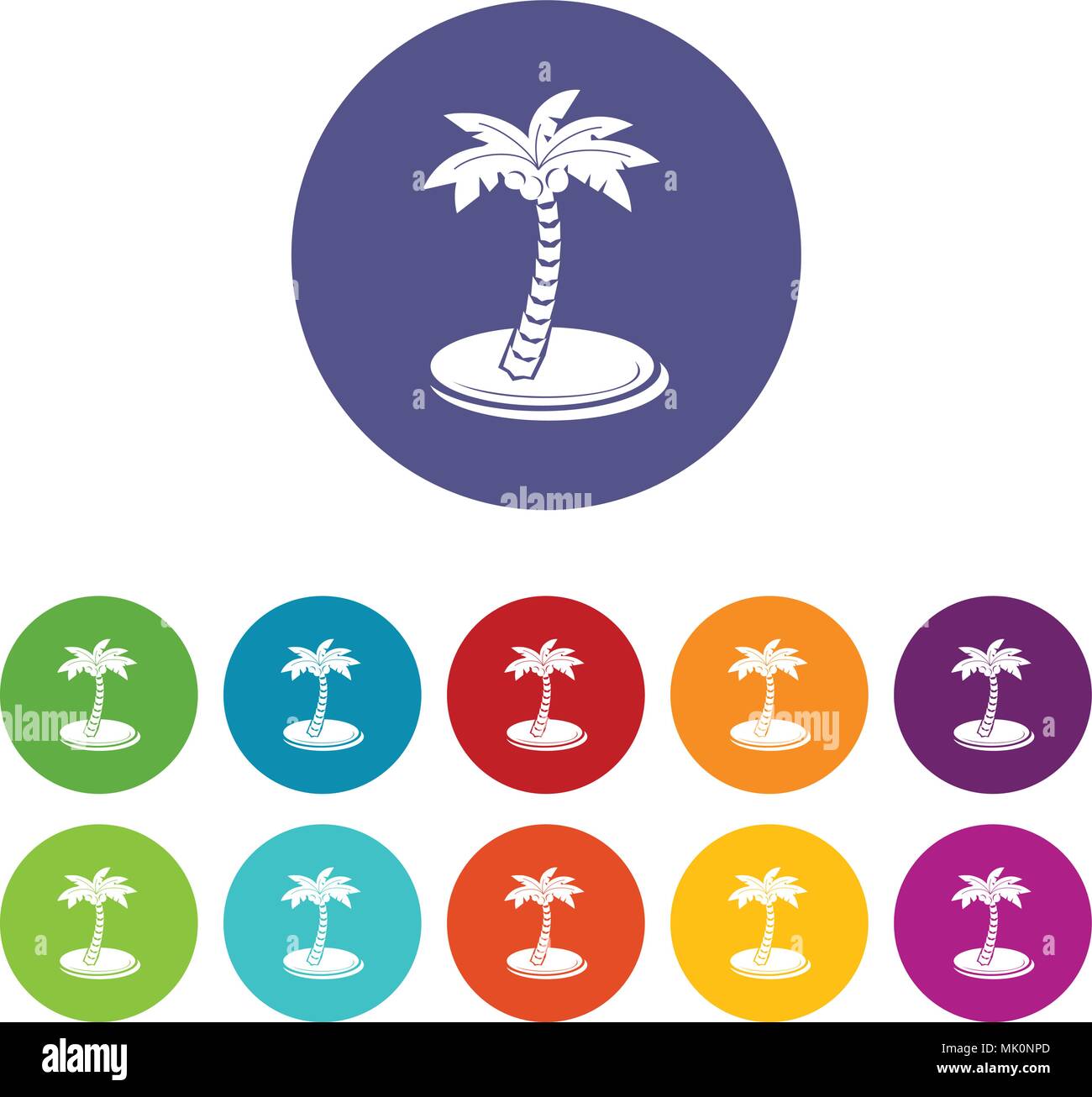 Palm tree with coconuts icon, simple style Stock Vector Image & Art - Alamy