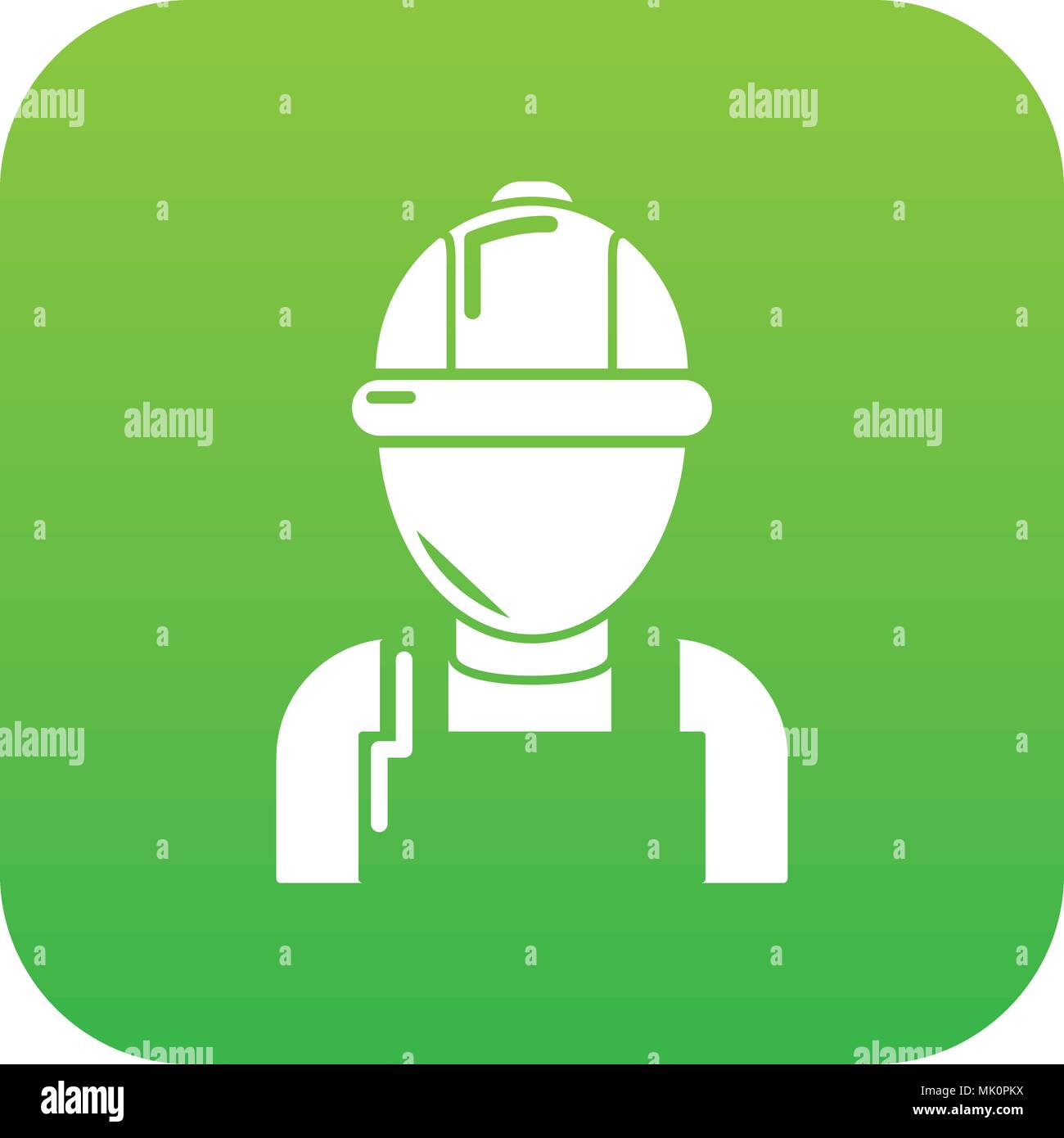 Man mechanic icon green vector Stock Vector Image & Art - Alamy
