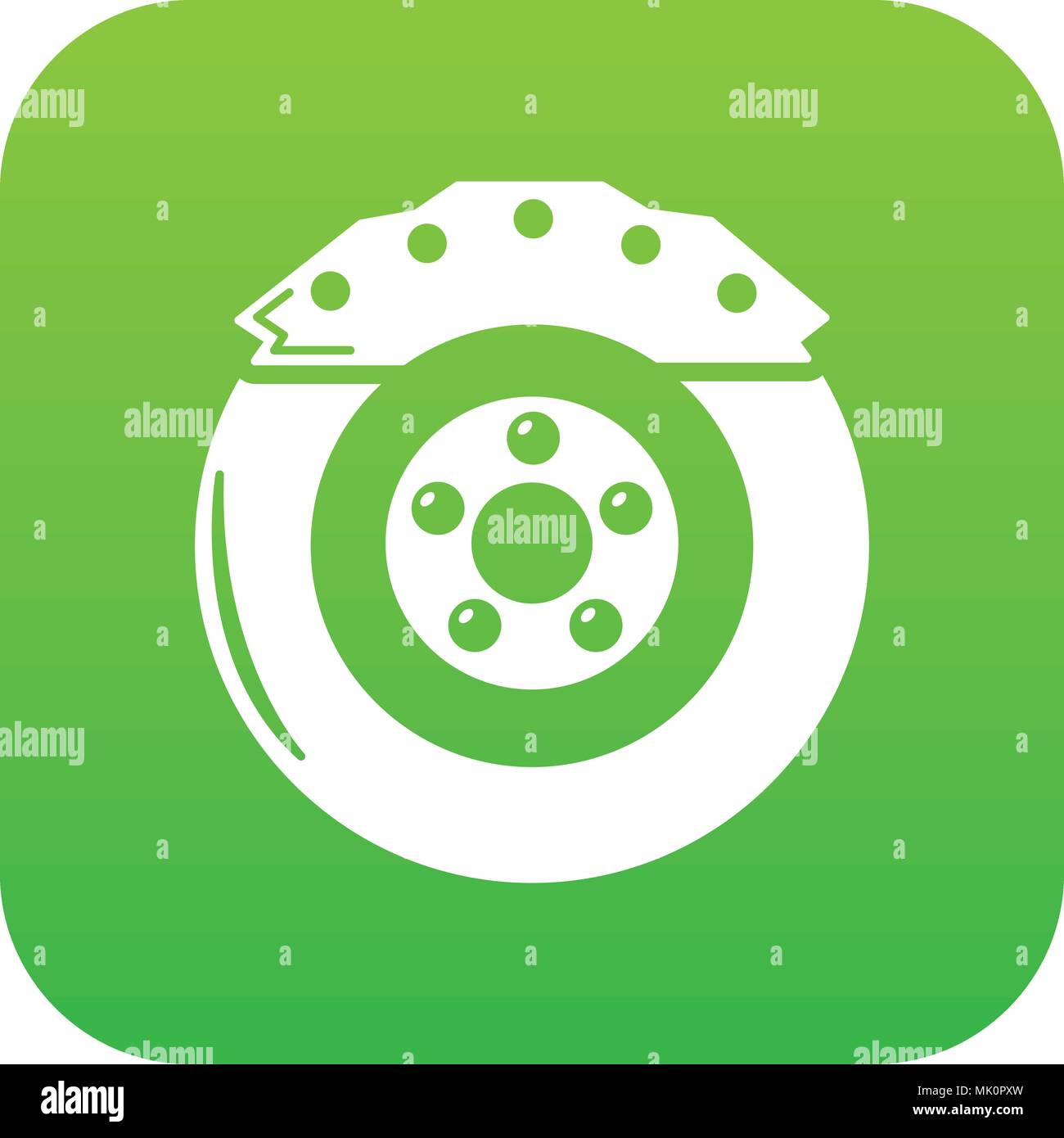 Brake shoe icon green vector Stock Vector Image & Art - Alamy