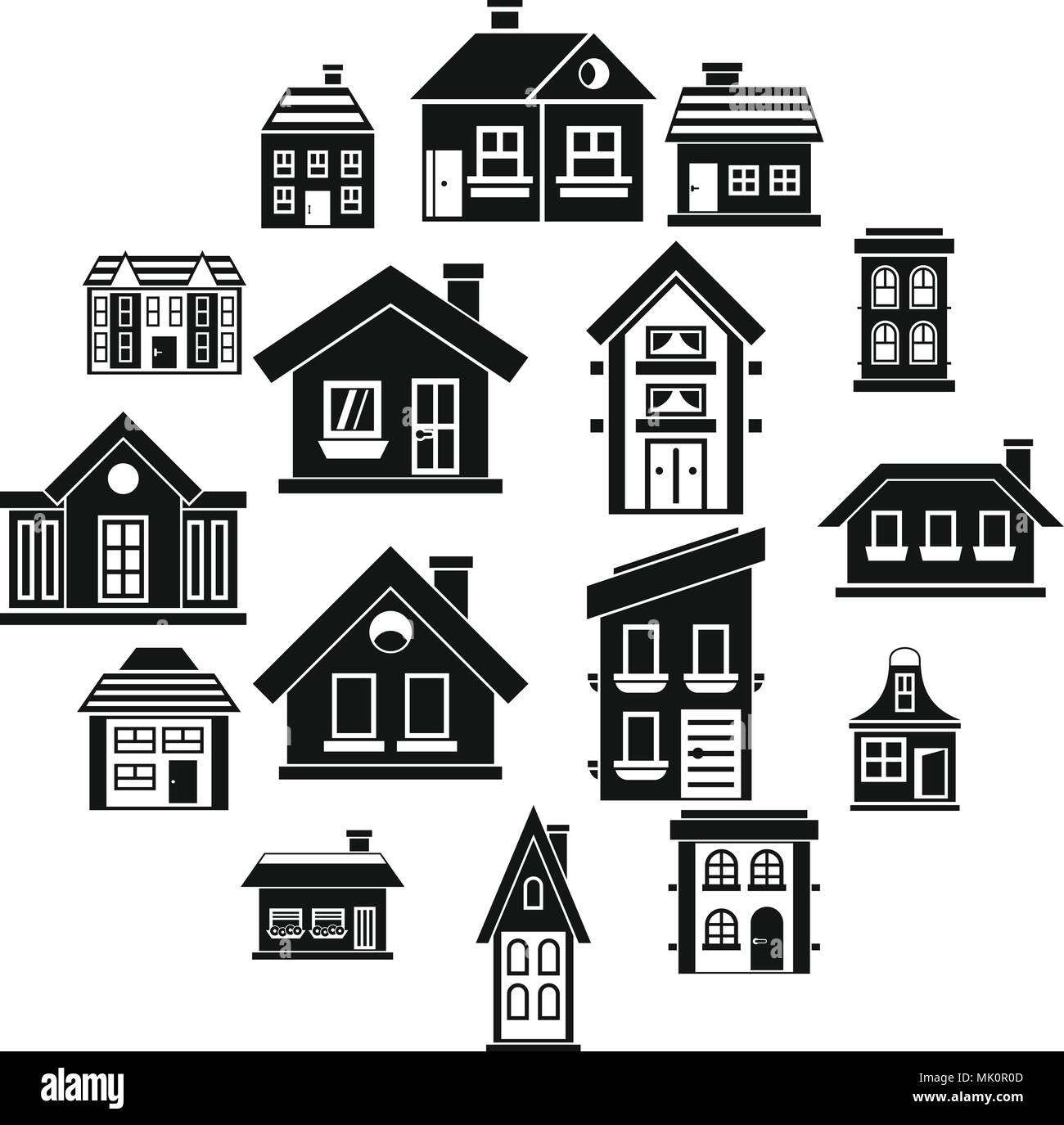 House icons set, simple style Stock Vector Image & Art - Alamy