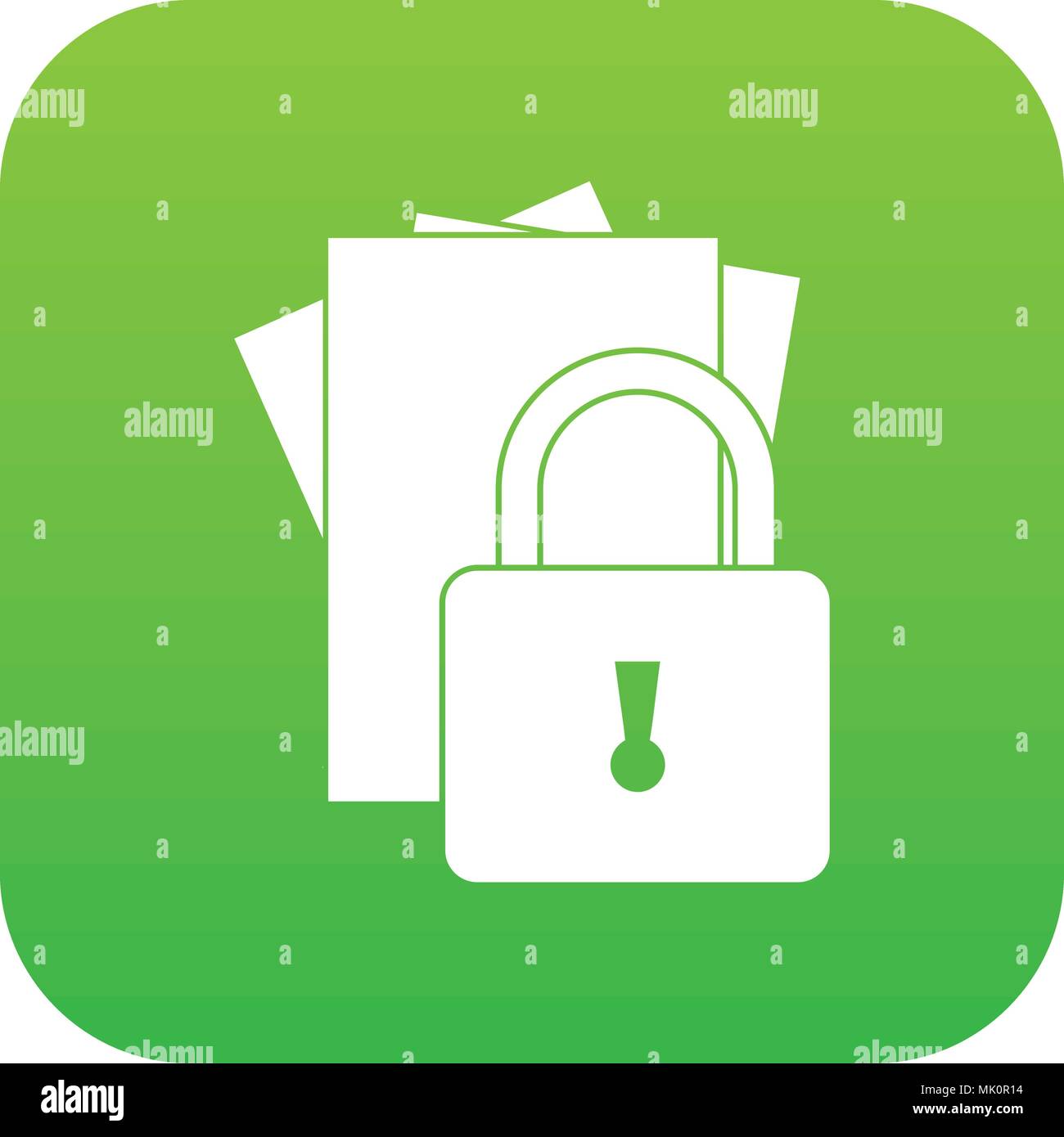 Folders with padlock icon digital green Stock Vector Image & Art - Alamy
