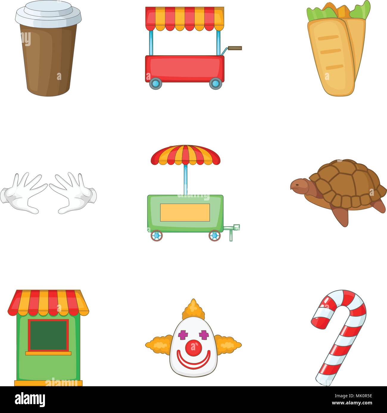 Domesticate animal icons set, cartoon style Stock Vector Image & Art ...