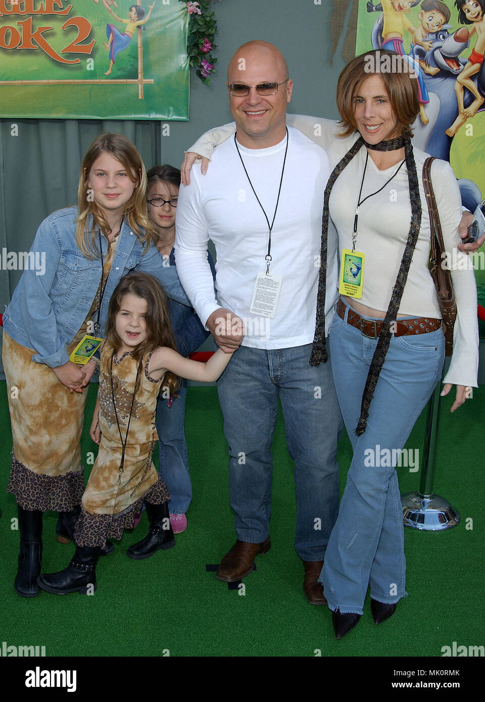 Michael Chiklis with wife Michelle and their 2 daughters arriving at ...