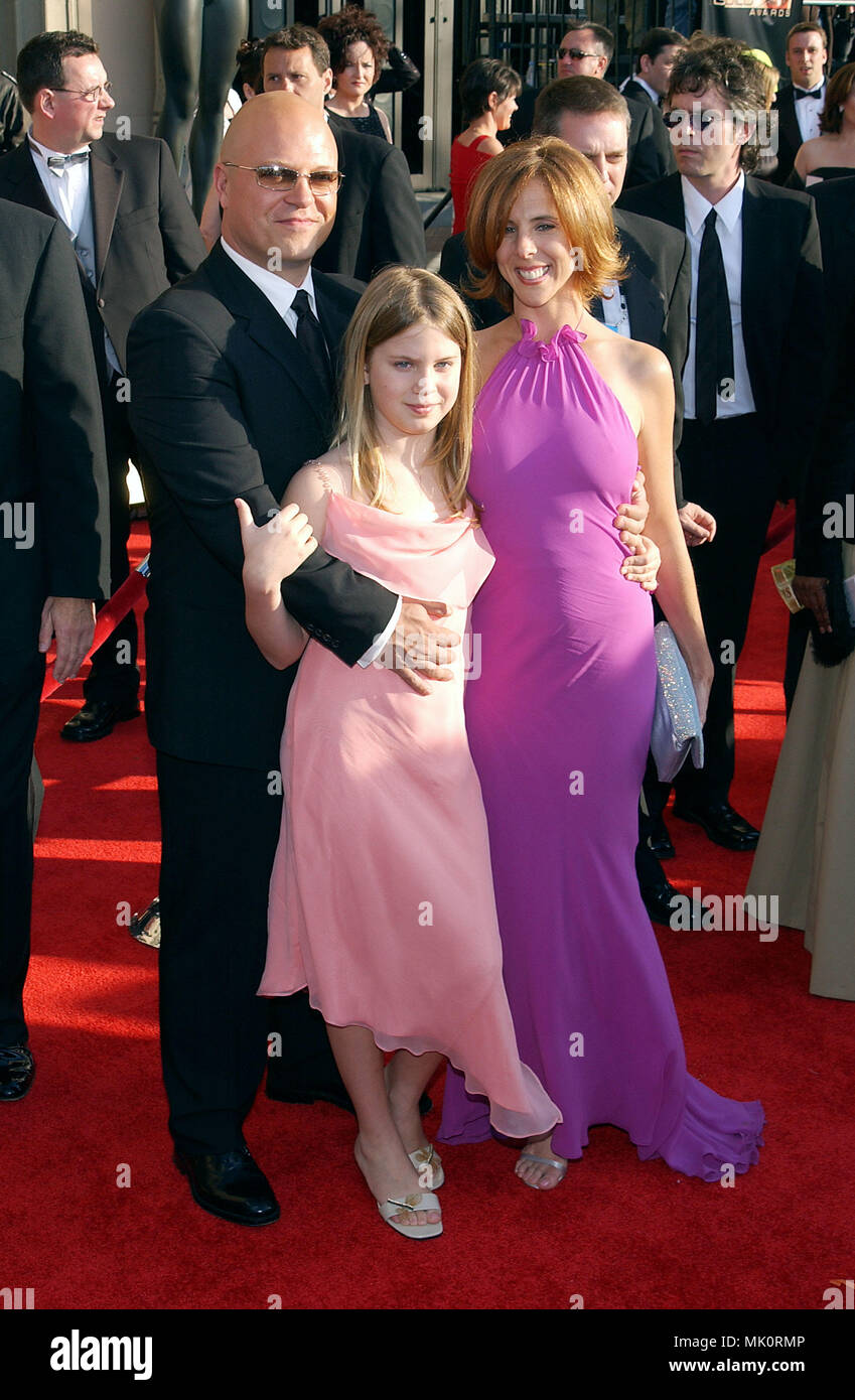 Michael Chiklis with wife Michelle and daughter arriving at the 9th ...
