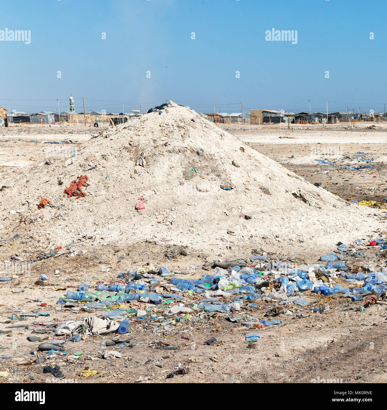 in ethiopia africa the discard garbage and plastic bottle near the city ...