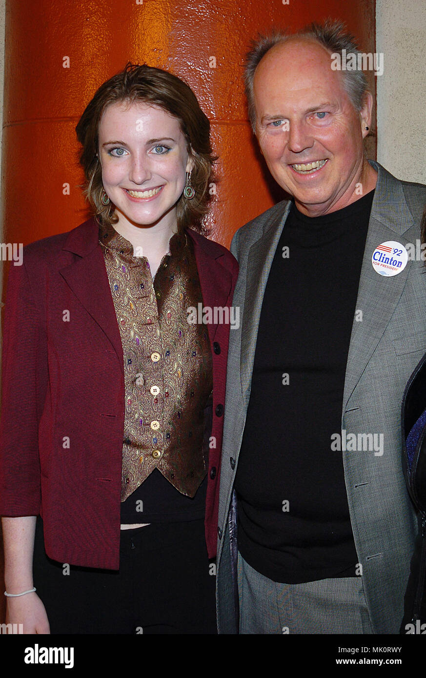 George S. Clinton and daughter Jessica arriving at the Eulogy Premiere ...