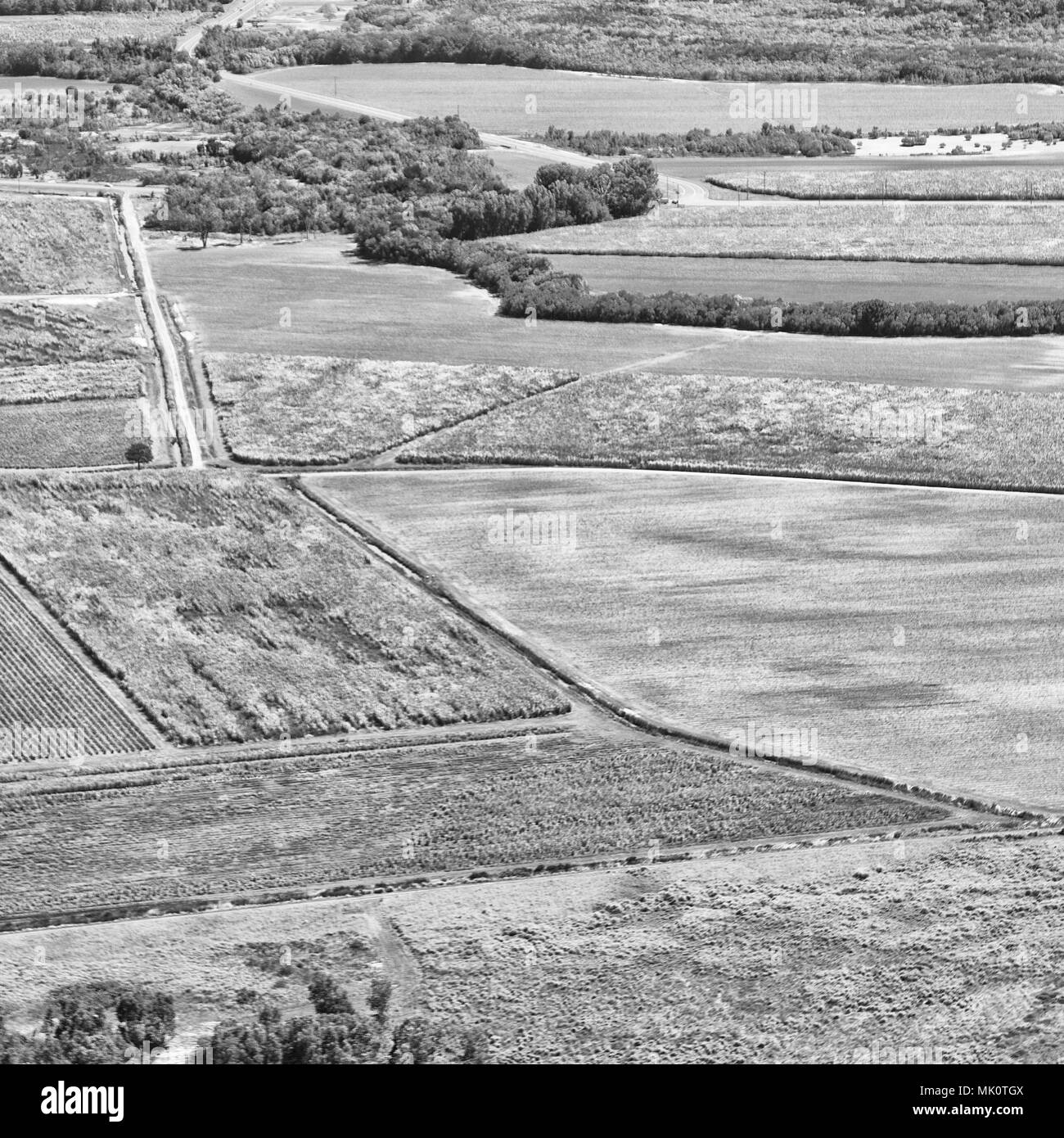 Corn field aerial view Black and White Stock Photos & Images - Alamy