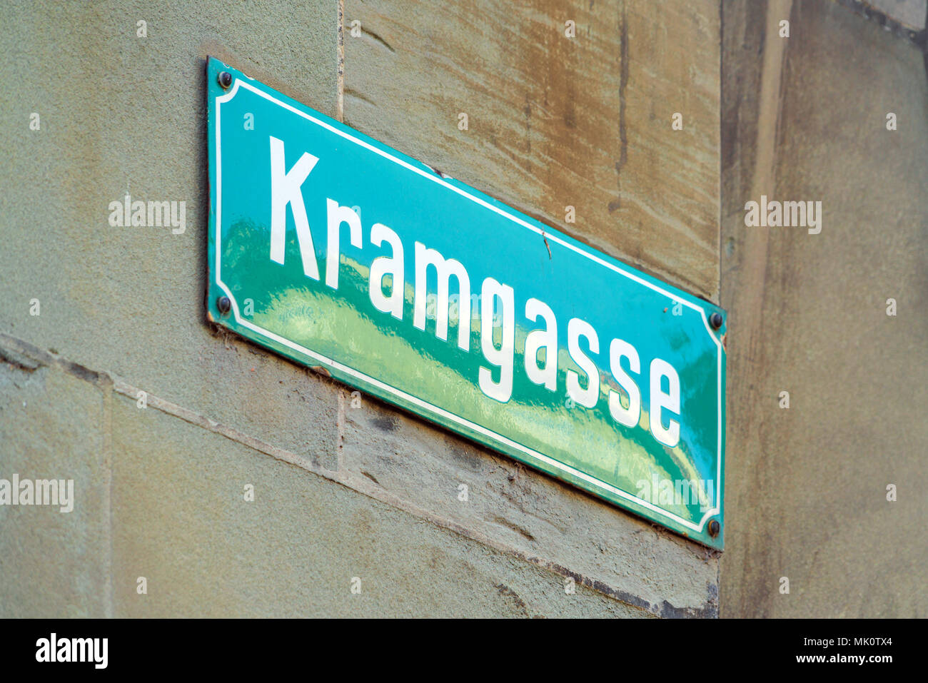 Typical street name signs in the old town, Bern, Switzerland Stock ...