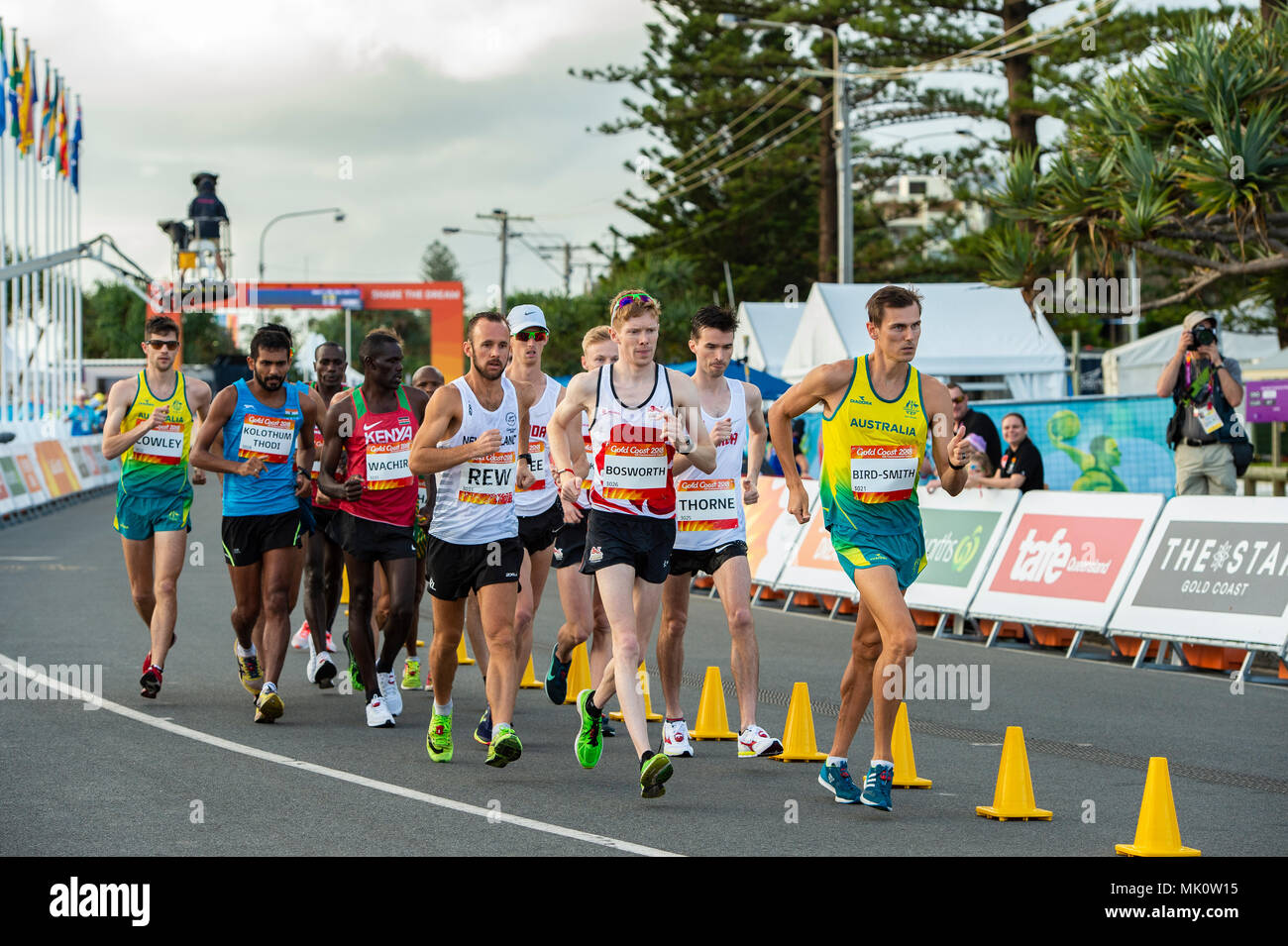 GOLD COAST, AUSTRALIA - APRIL 8: Dane Bird-Smith of Australia competing ...
