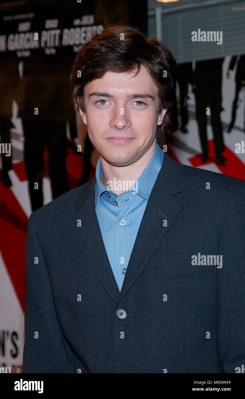 Topher Grace arriving at the Ocean Eleven premiere at the Mann's ...