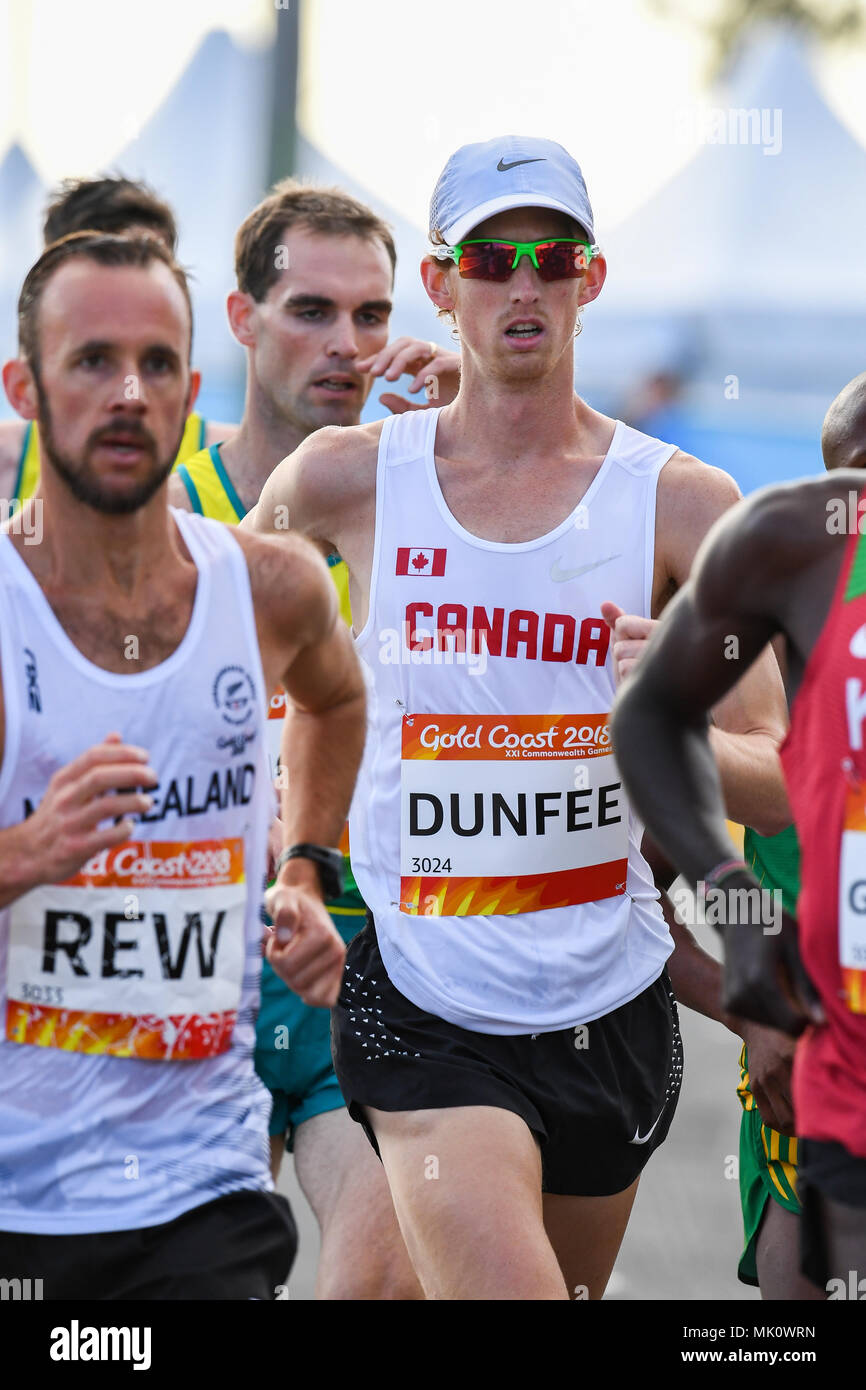 GOLD COAST, AUSTRALIA - APRIL 8: Evan Dunfee of Canada competing in the Men's 20k Walk at the ...