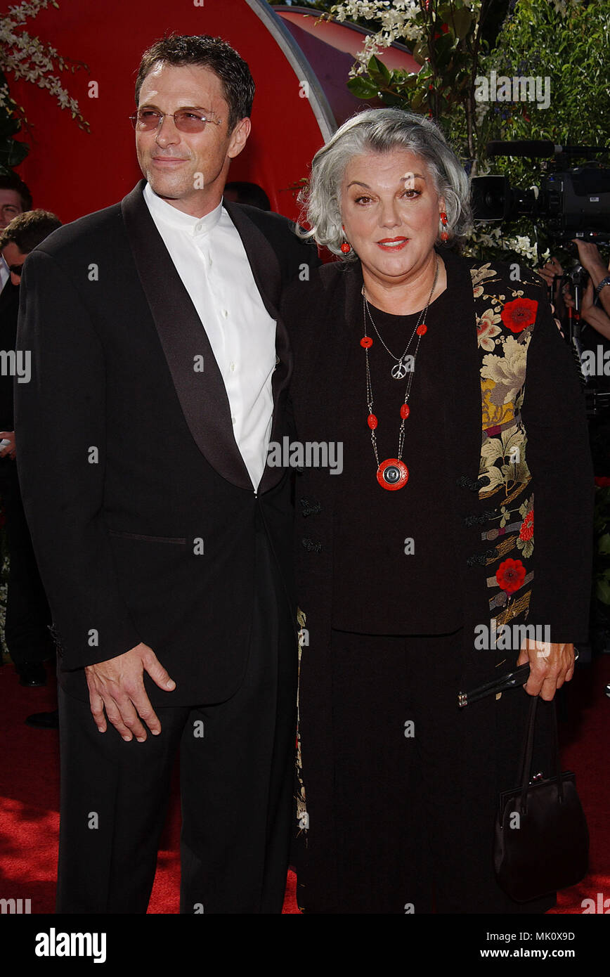 Tyne Daly and brother Tim arriving at the 56th Emmy Awards at the ...