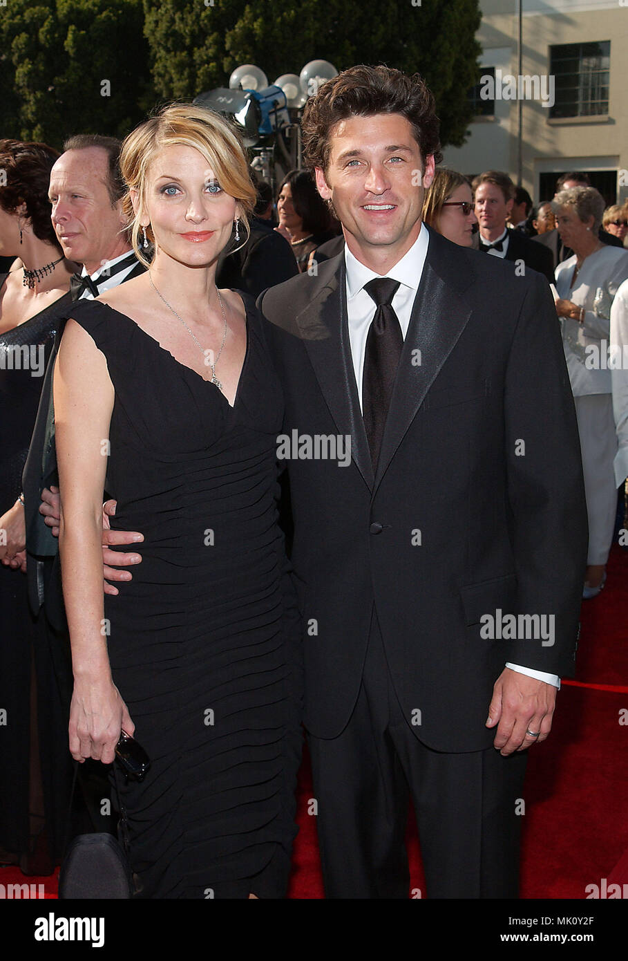 Patrick Dempsey and wife Jillan arriving at the 2001 Creative Arts Emmy ...