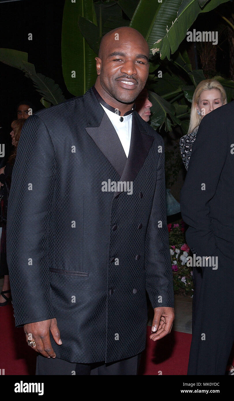 Evander Hollyfield arriving at the Clive Davis Pre-Grammy party at the ...