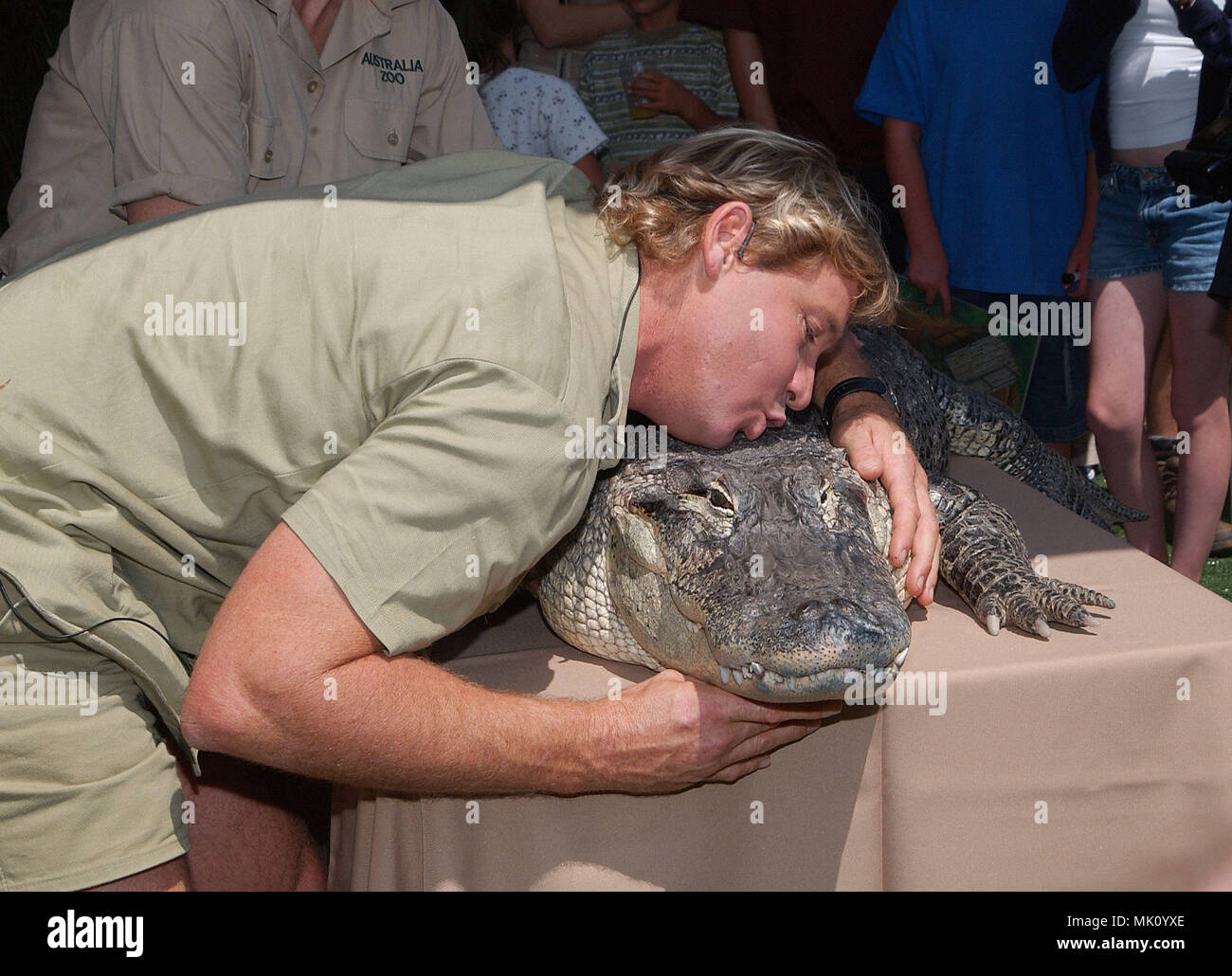 Steve Irwin at the after party for the premiere of " Crocodile Hunter ...