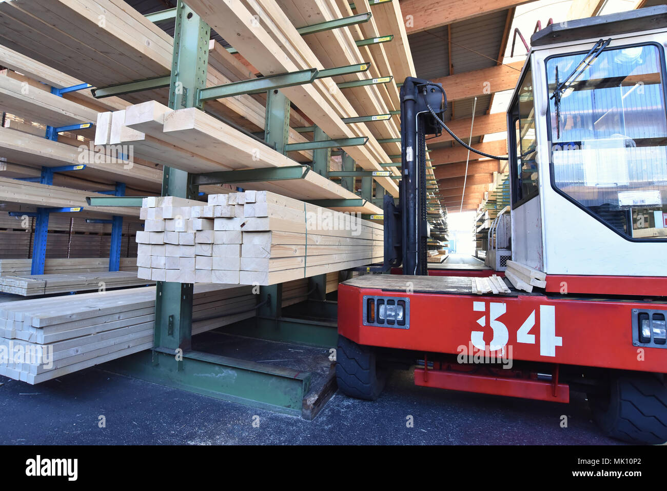 Industrial plant sawmill - storage of wooden boards Stock Photo - Alamy