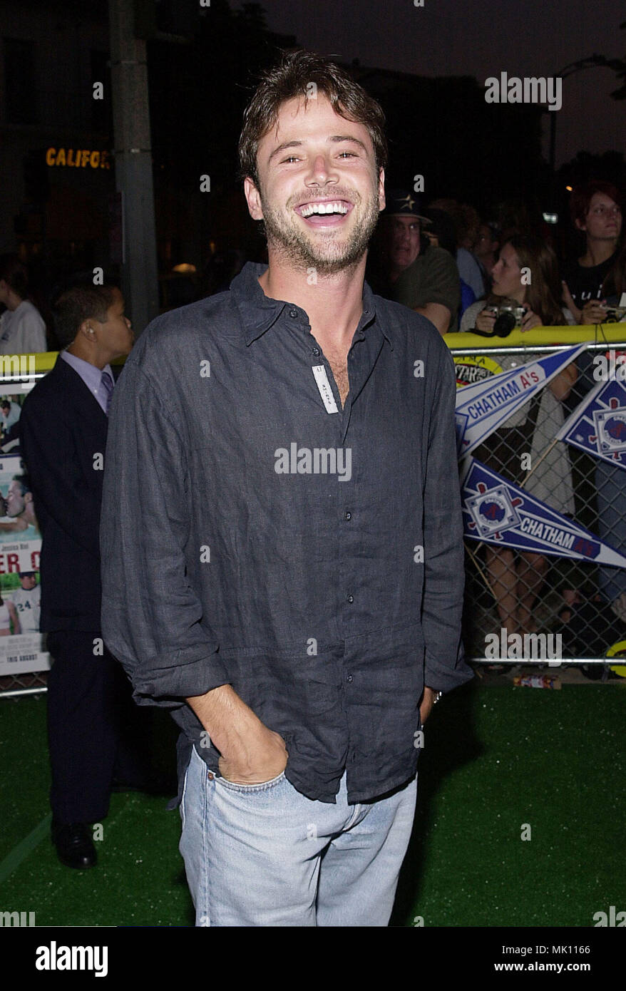 David Larcher arriving at the premiere of Summer Catch at the Mann ...