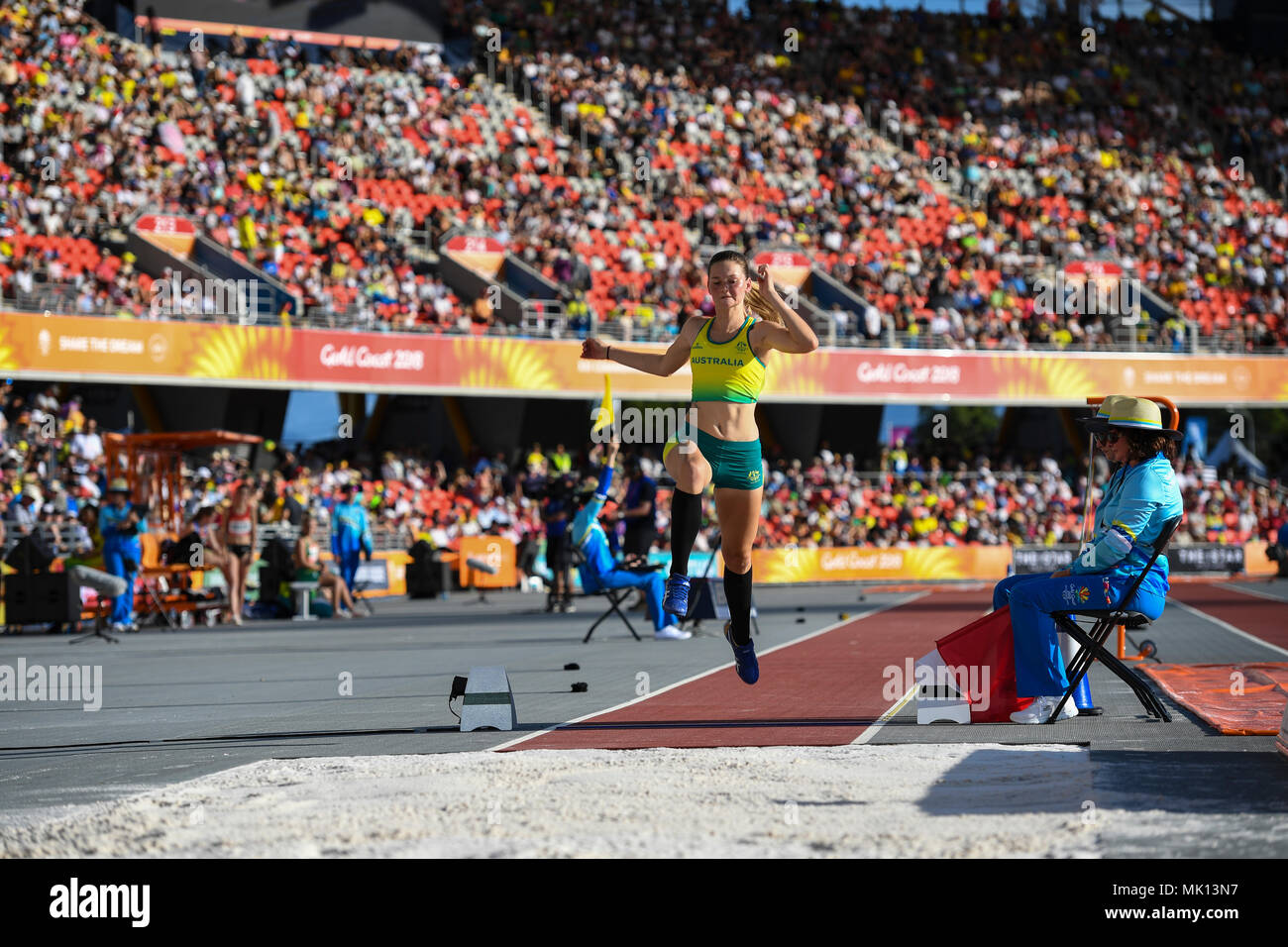 GOLD COAST, AUSTRALIA - APRIL 8: Erin Cleaver of Australia competing in ...