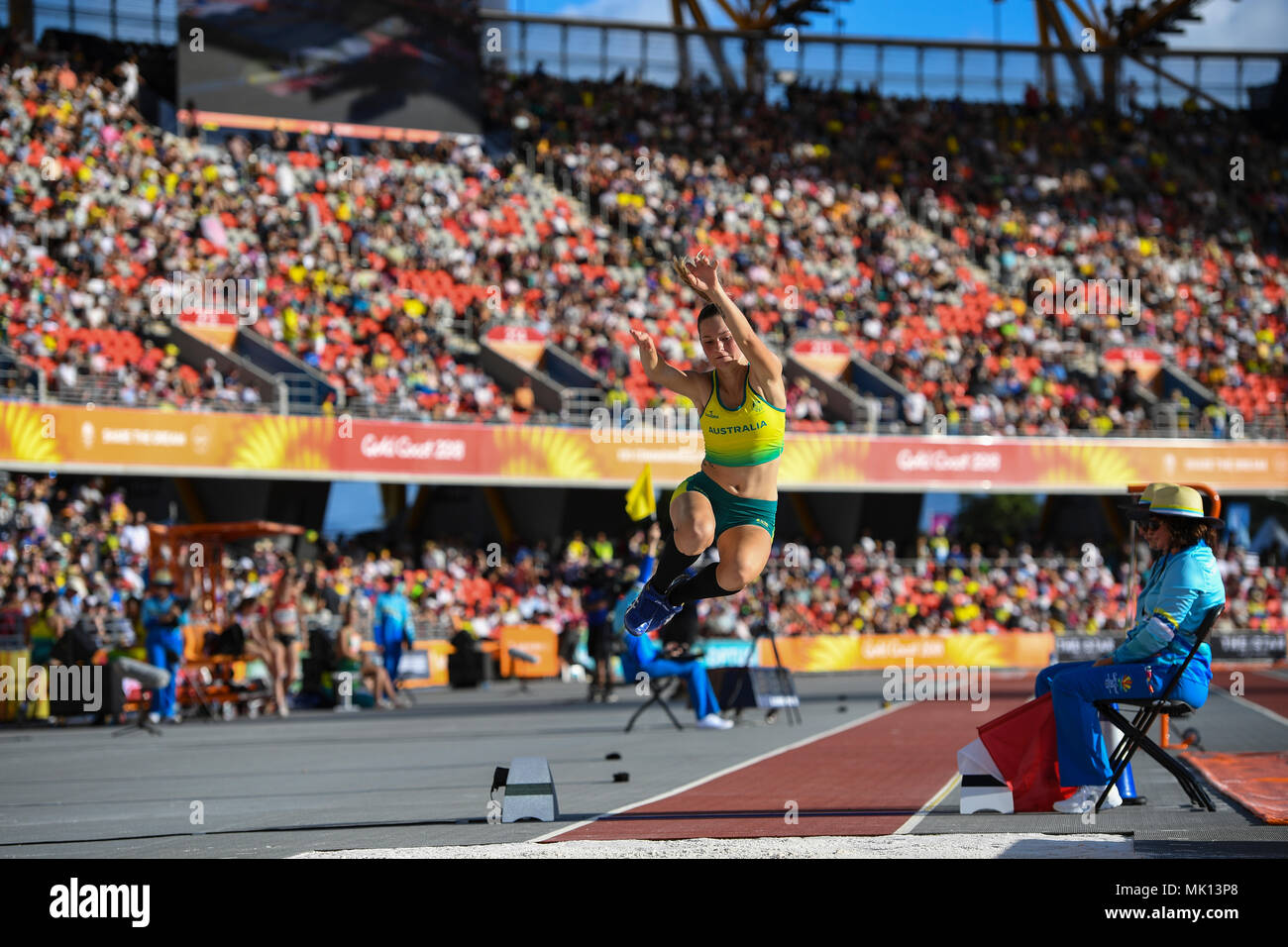 GOLD COAST, AUSTRALIA - APRIL 8: Erin Cleaver of Australia competing in ...