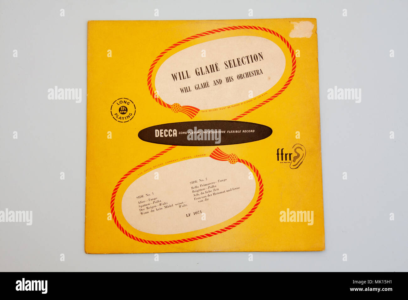 William Glahe 10 inch record from the 1950s Stock Photo - Alamy