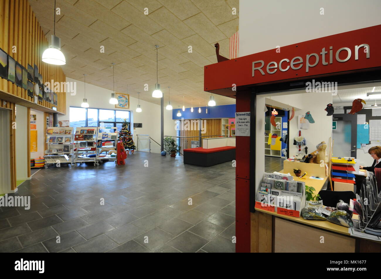 Mid Yell Junior High School in the Island of Yell in Shetland Stock ...