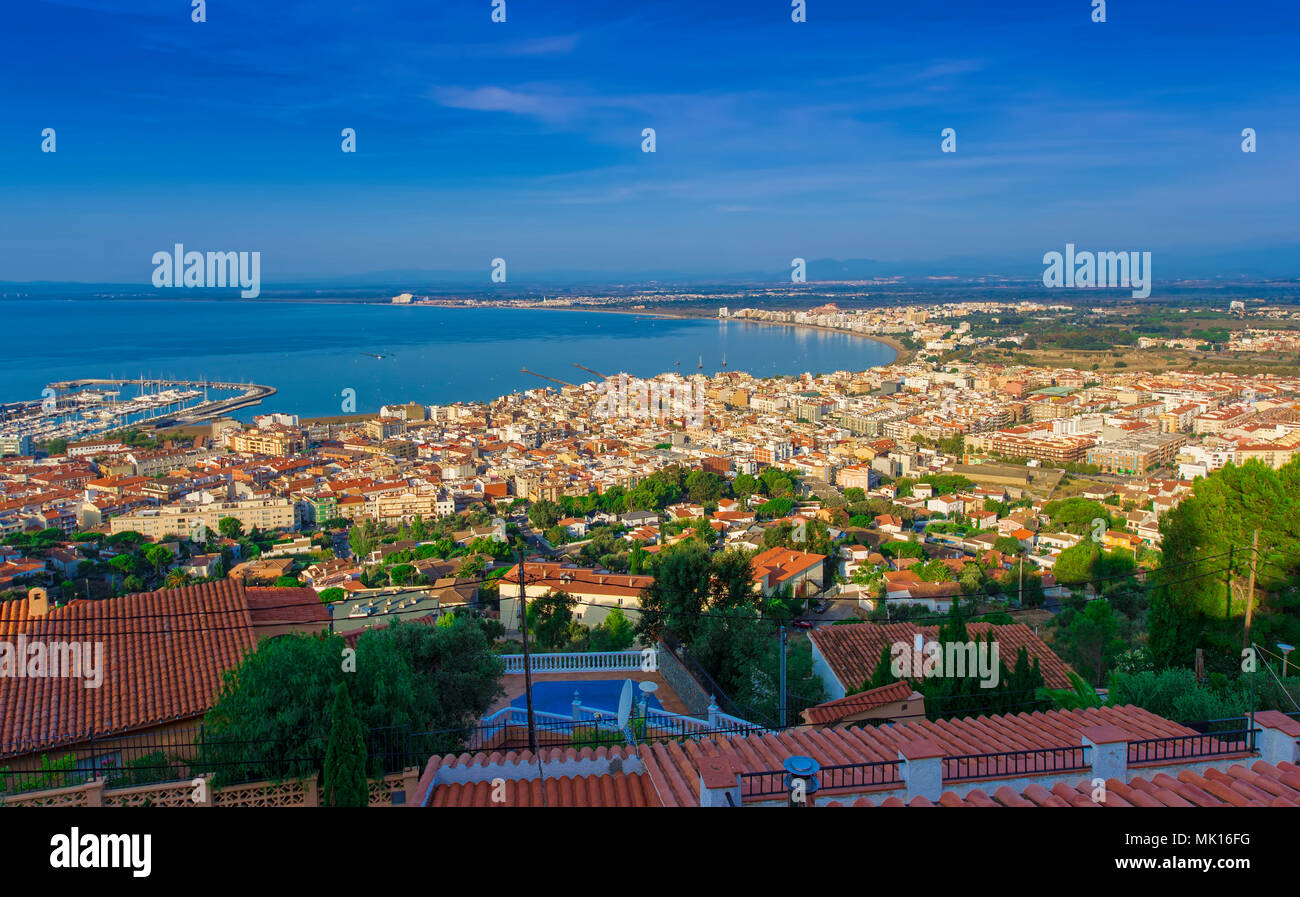 summer landscape of Roses, resort in Costa Brava. Spain Stock Photo - Alamy