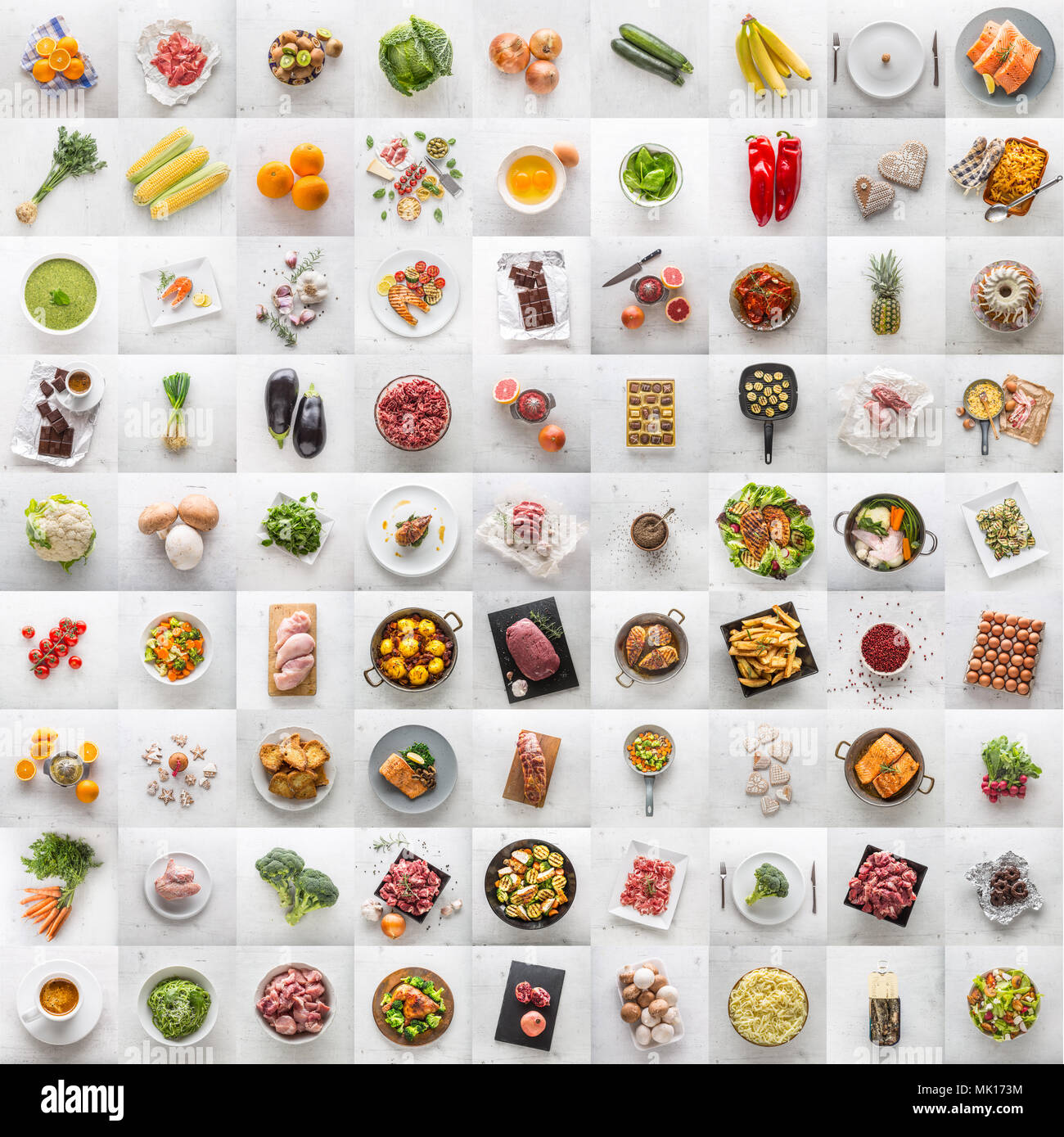 Fruit vegetables meat fish hi-res stock photography and images - Alamy