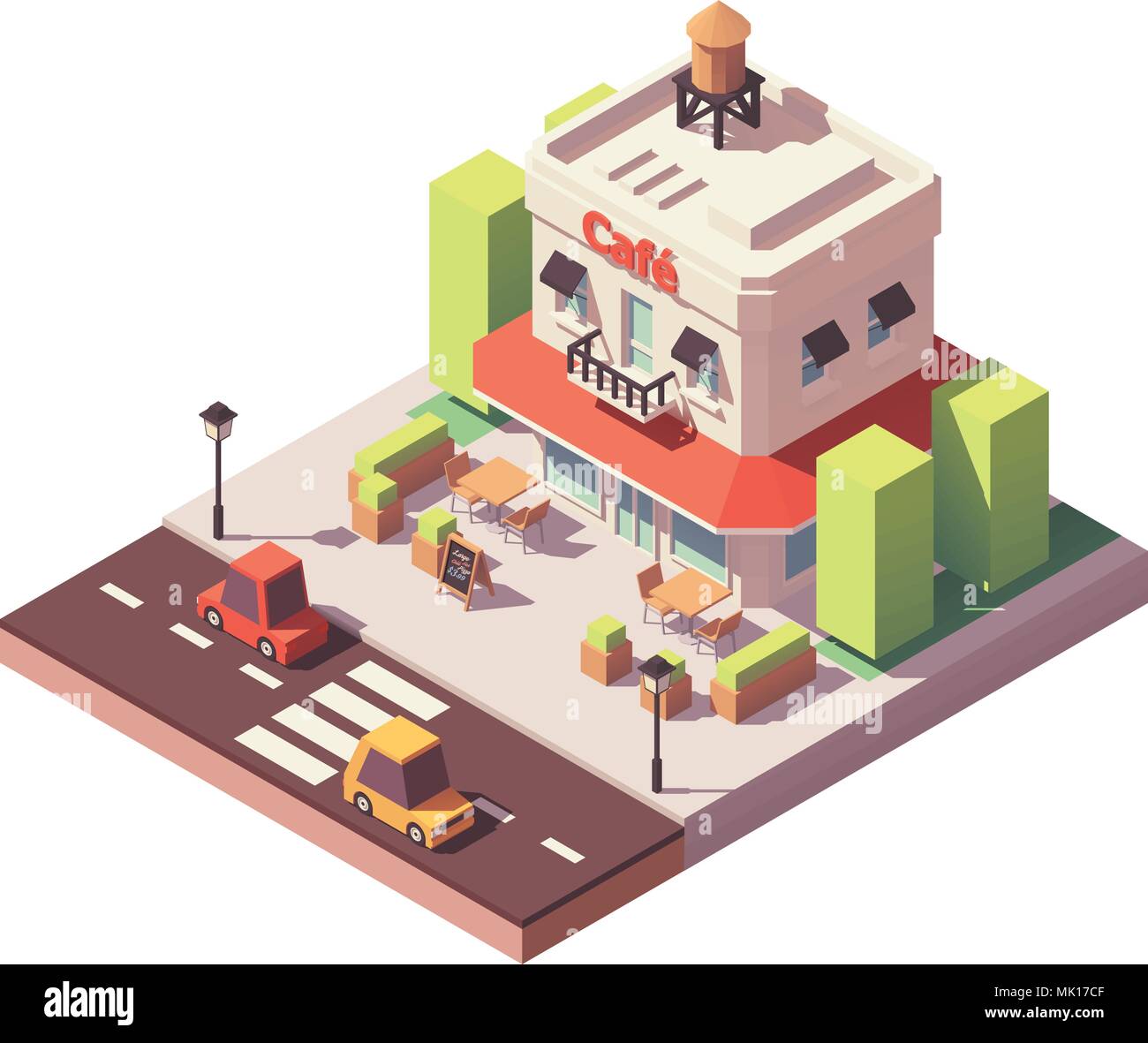 Vector isometric illustration cafe hi-res stock photography and images ...