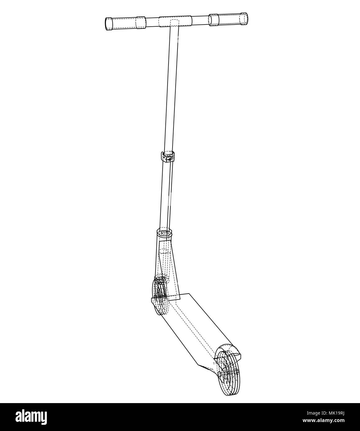 Kick scooter outline. Vector Stock Vector Image & Art - Alamy