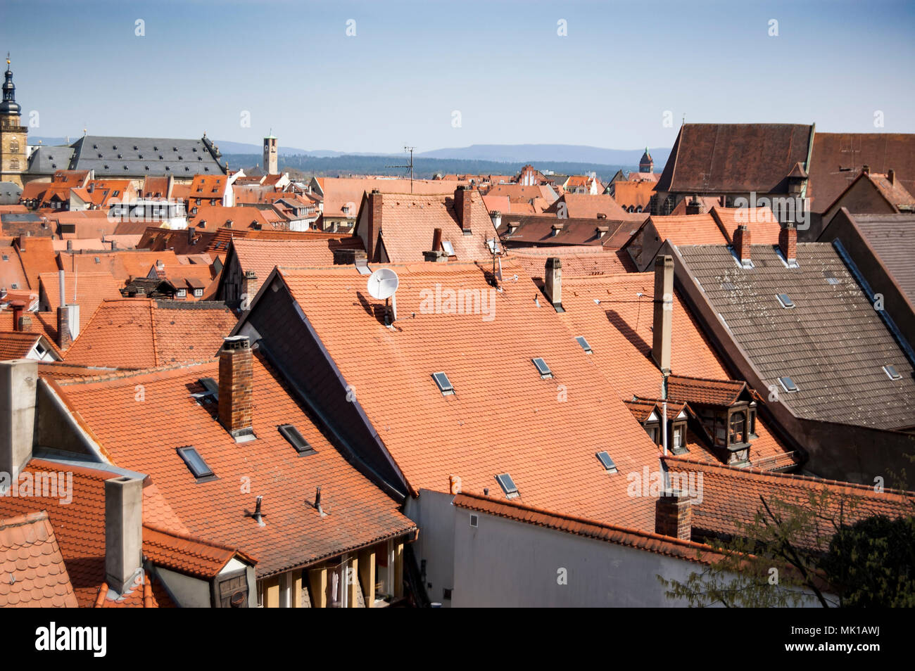 Red roofs of old German towns Stock Photo - Alamy