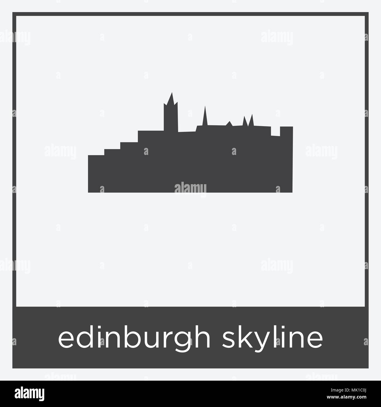 Edinburgh skyline black white vector hi-res stock photography and ...