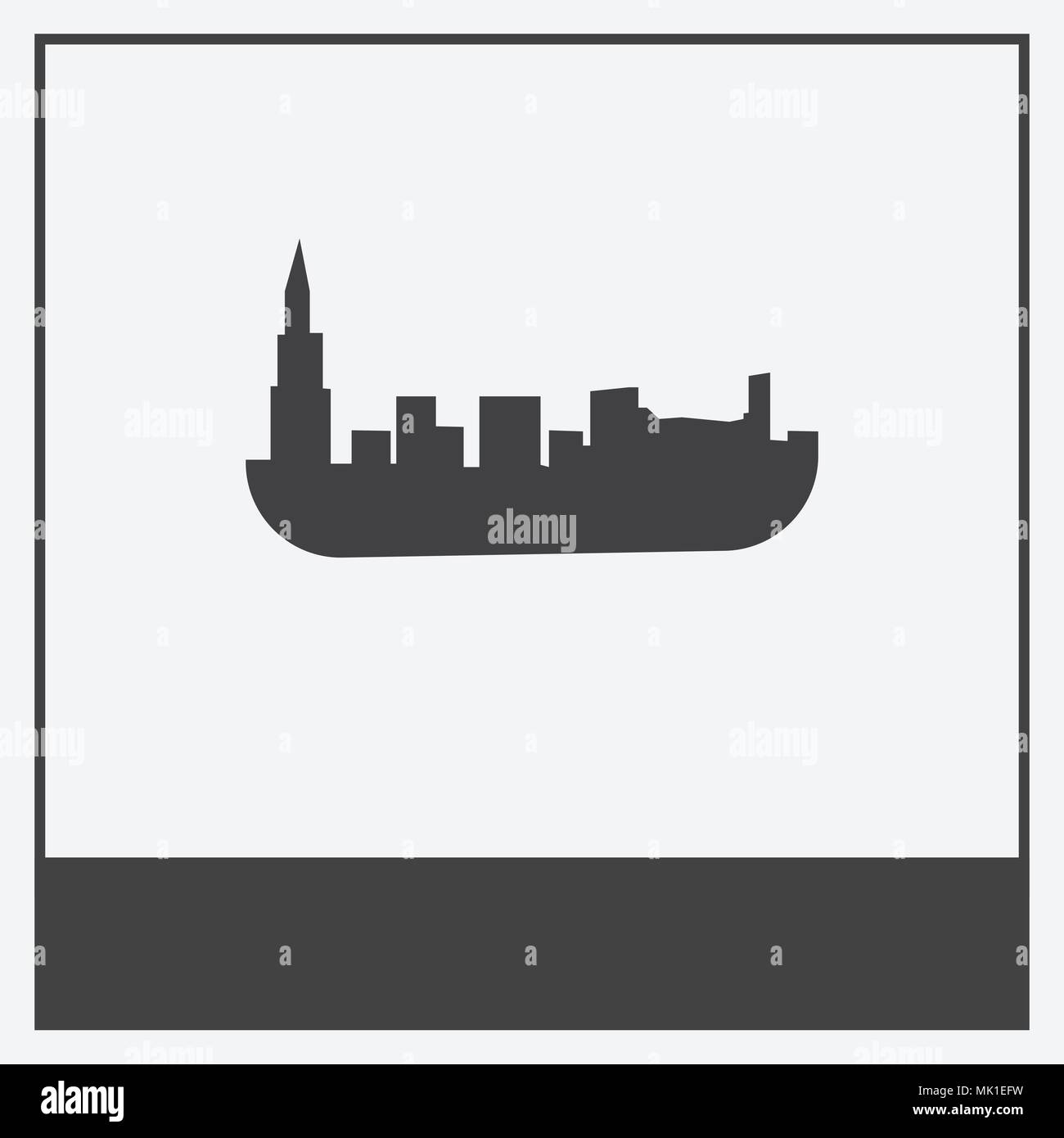 icon isolated on white background with gray frame, sign and symbol ...