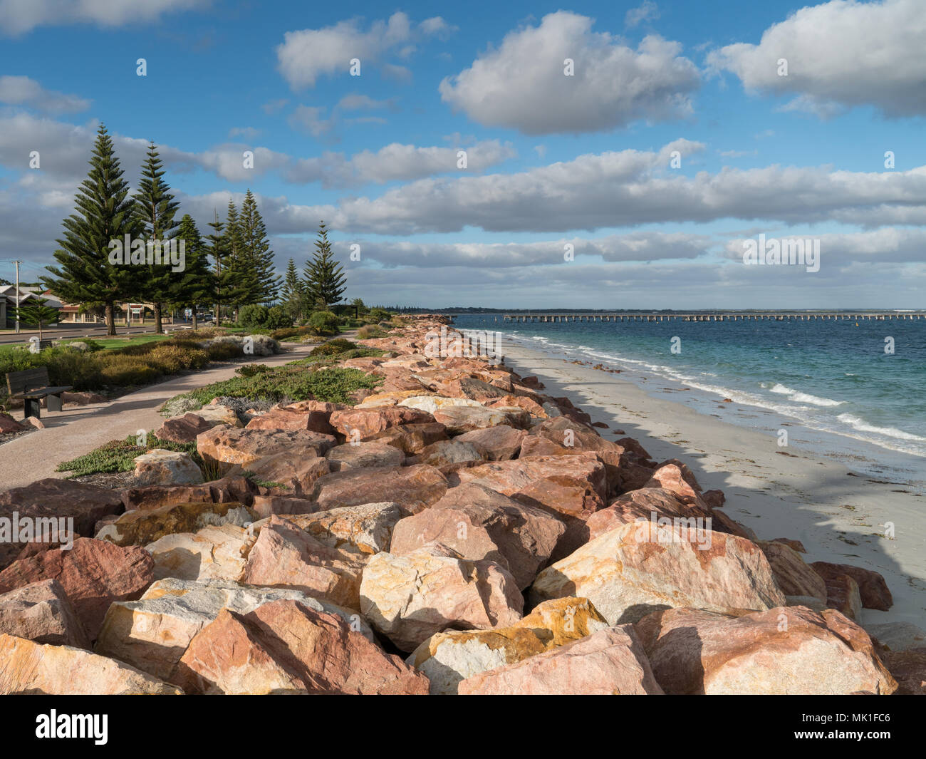 Seaside promenade of Esperance on a sunny day, Western Australia Stock ...