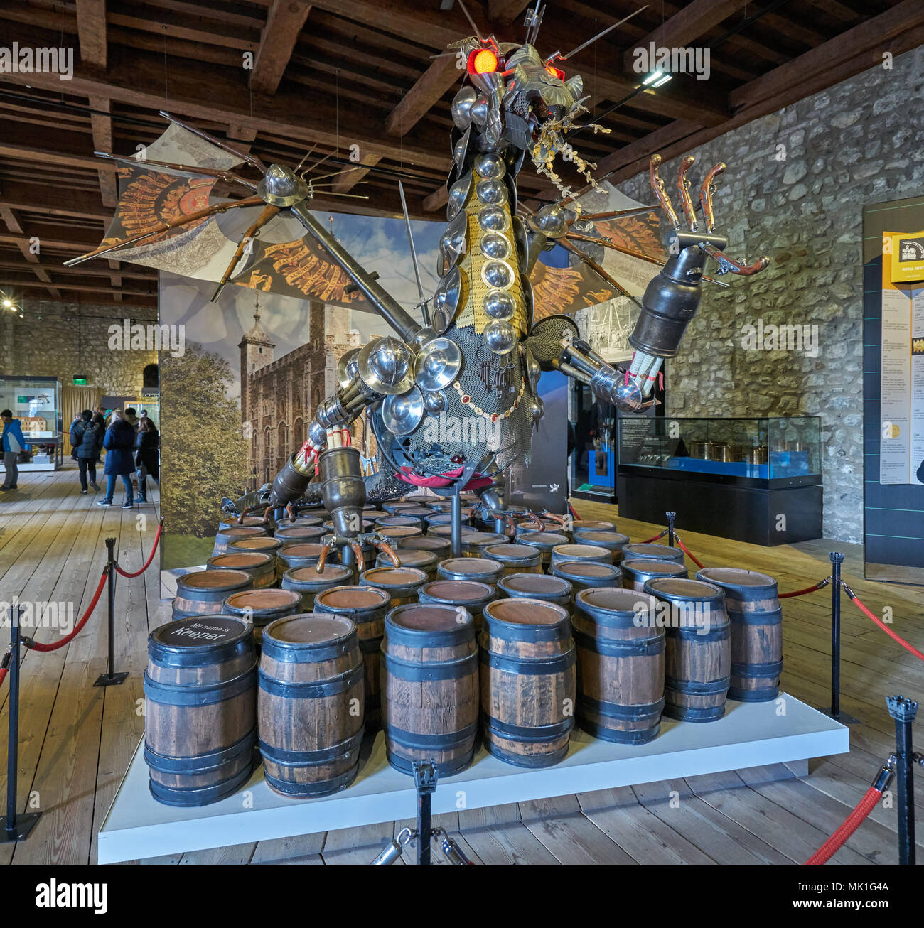 Dragon display tower of London Stock Photo - Alamy