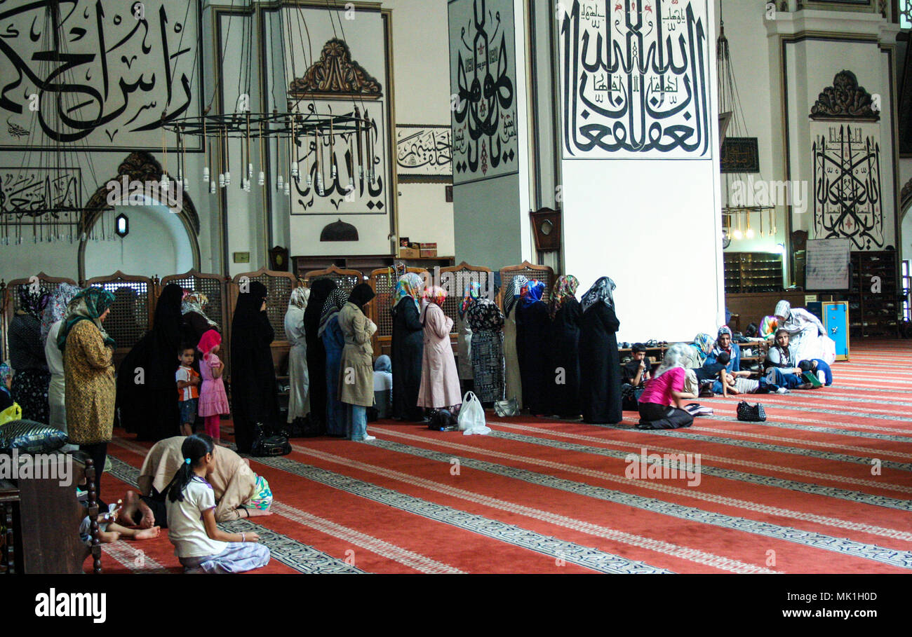 Inside grand mosque bursa mosque hi-res stock photography and images ...