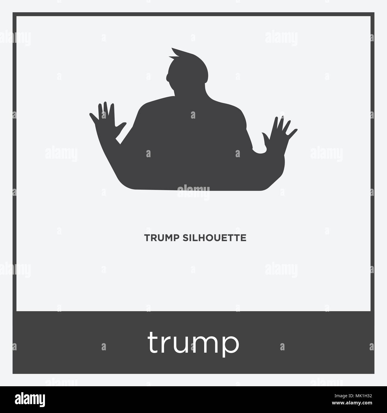 Donald trump portrait black background Stock Vector Images - Alamy