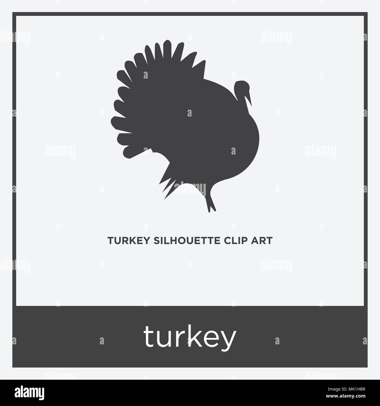 Male turkey profile Stock Vector Images - Alamy