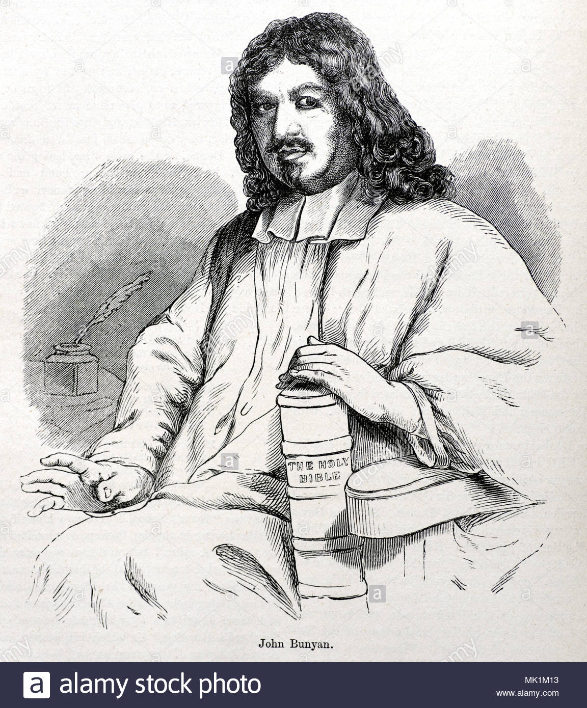 John Bunyan portrait 1628 – 1688 was an English writer and Puritan ...