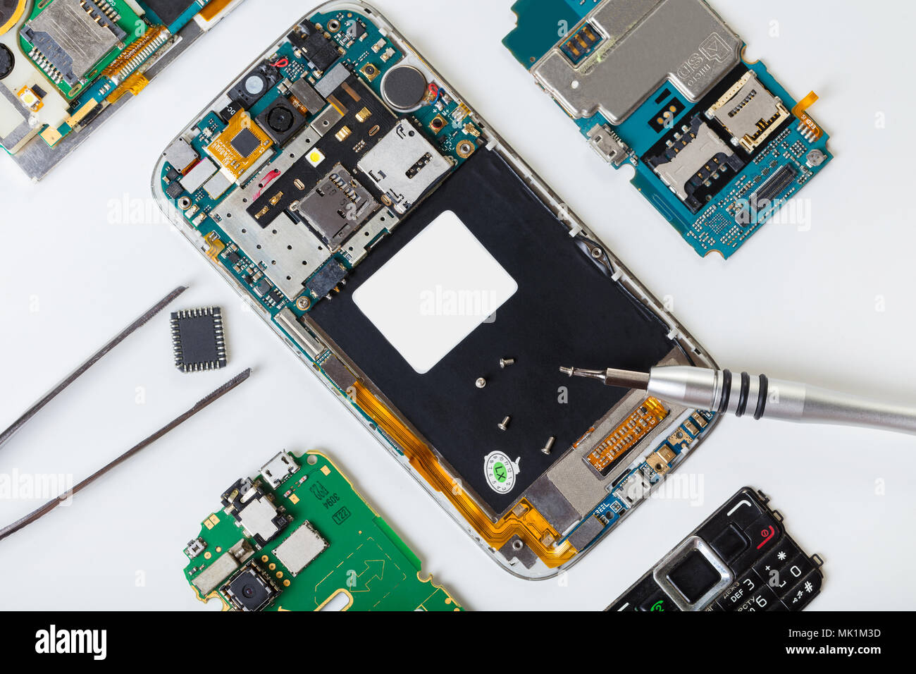Disassembled parts of cell phone hi-res stock photography and images ...